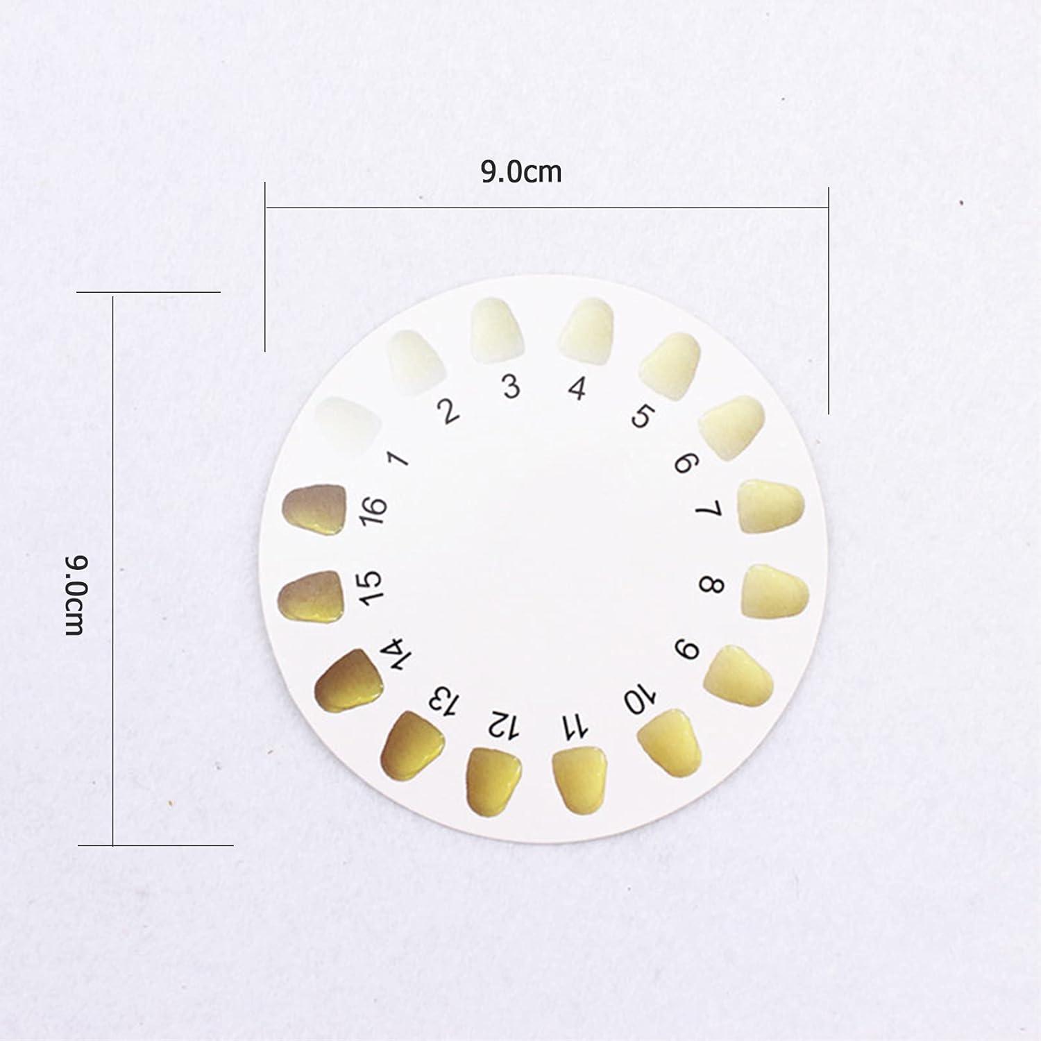 Fyearfly Tooth Color Shade Chart - 3pcs Teeth Whitening Color ...