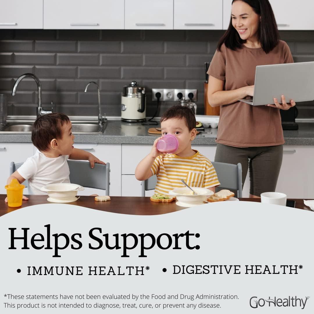 Go Healthy Kids Liquid Multivitamin with DHA and Probiotics Bundle ...