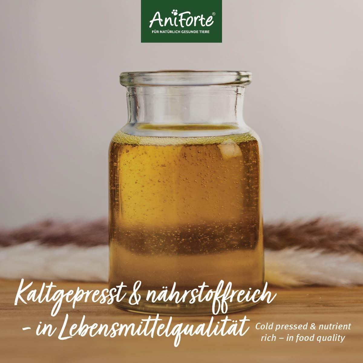AniForte Linseed Oil for Dogs & Cats 500ml - Cold-Pressed Omega 3 & 6 ...
