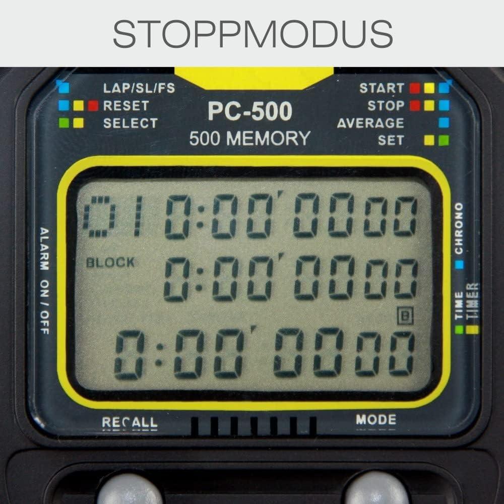 Sch tt PC-500 Digital Stopwatch - 500 Memories Time & Date Dual Timer ...