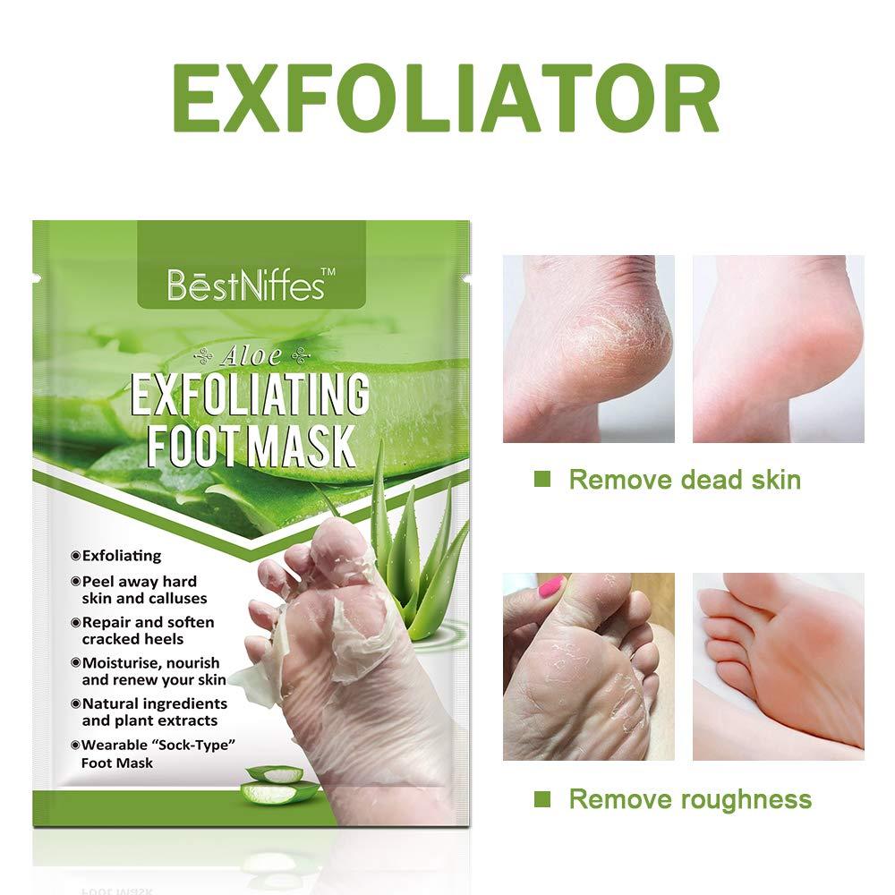 Foot Peel Mask (5 Pack) - Natural Exfoliating Foot Masks for Dry Skin ...