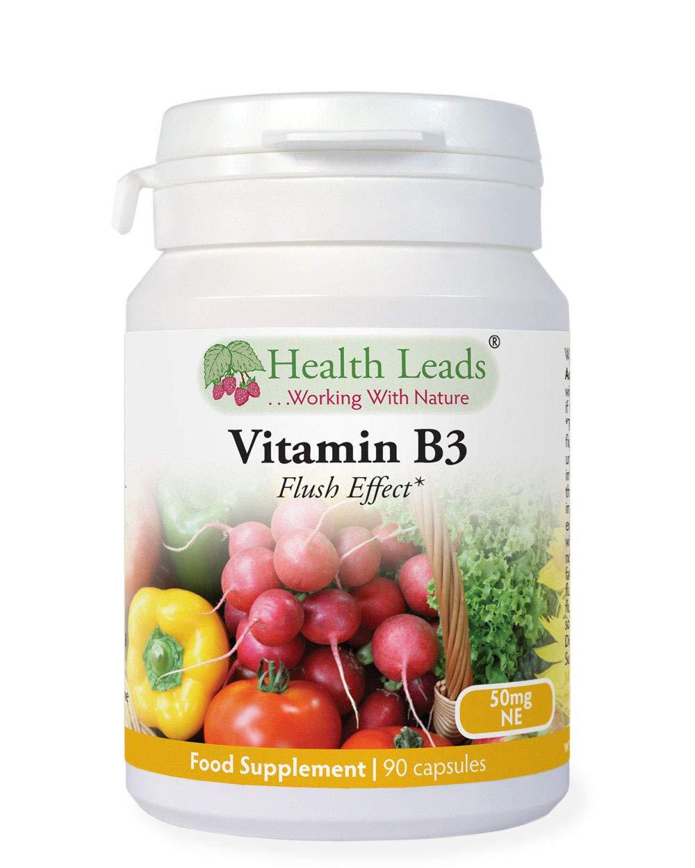 Premium Vitamin B3 Niacin 50mg Capsules - Flush-Free Formula, Made in ...