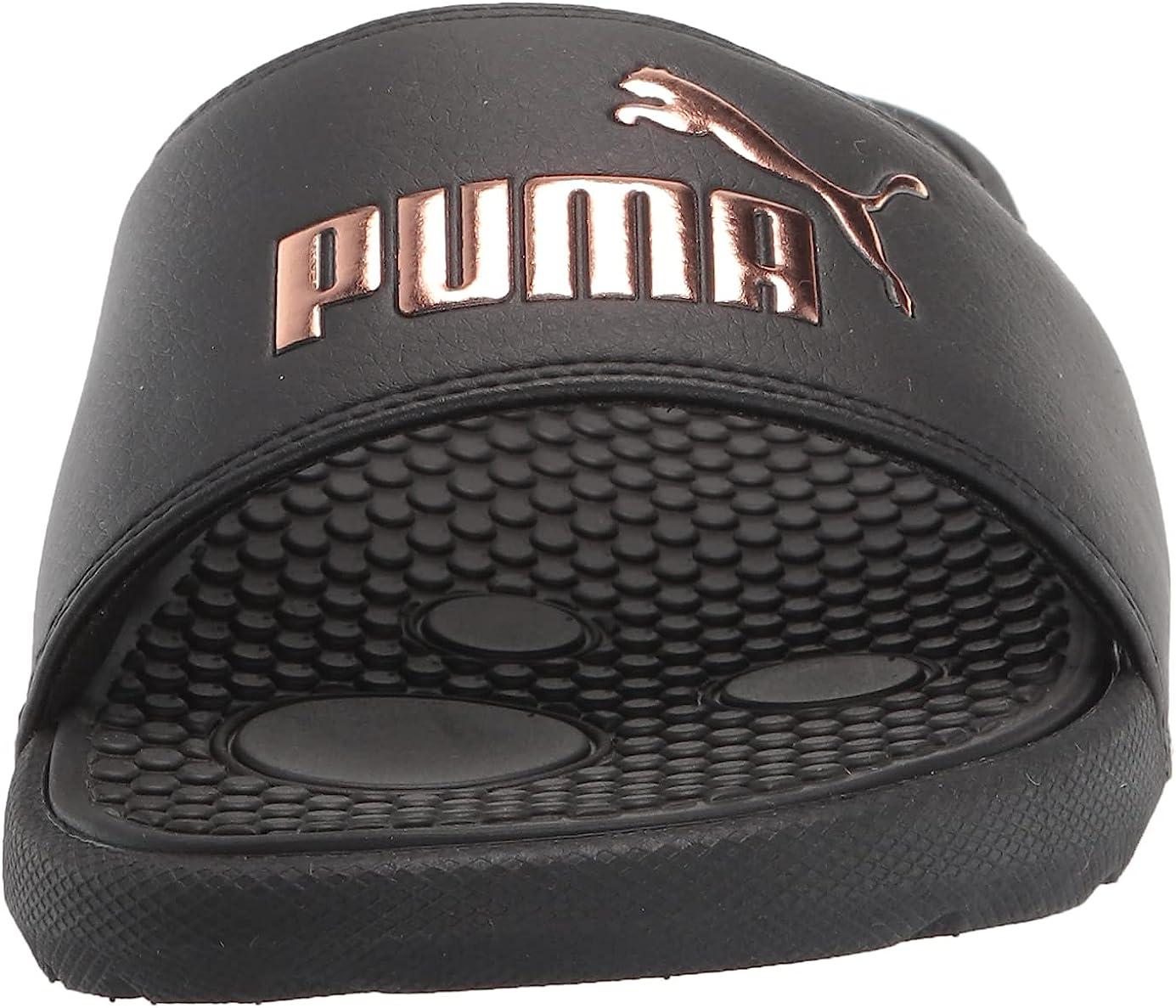 PUMA Women's Cool Cat Bold Slide Sandal 8 - Puma Black-Rose Gold ...