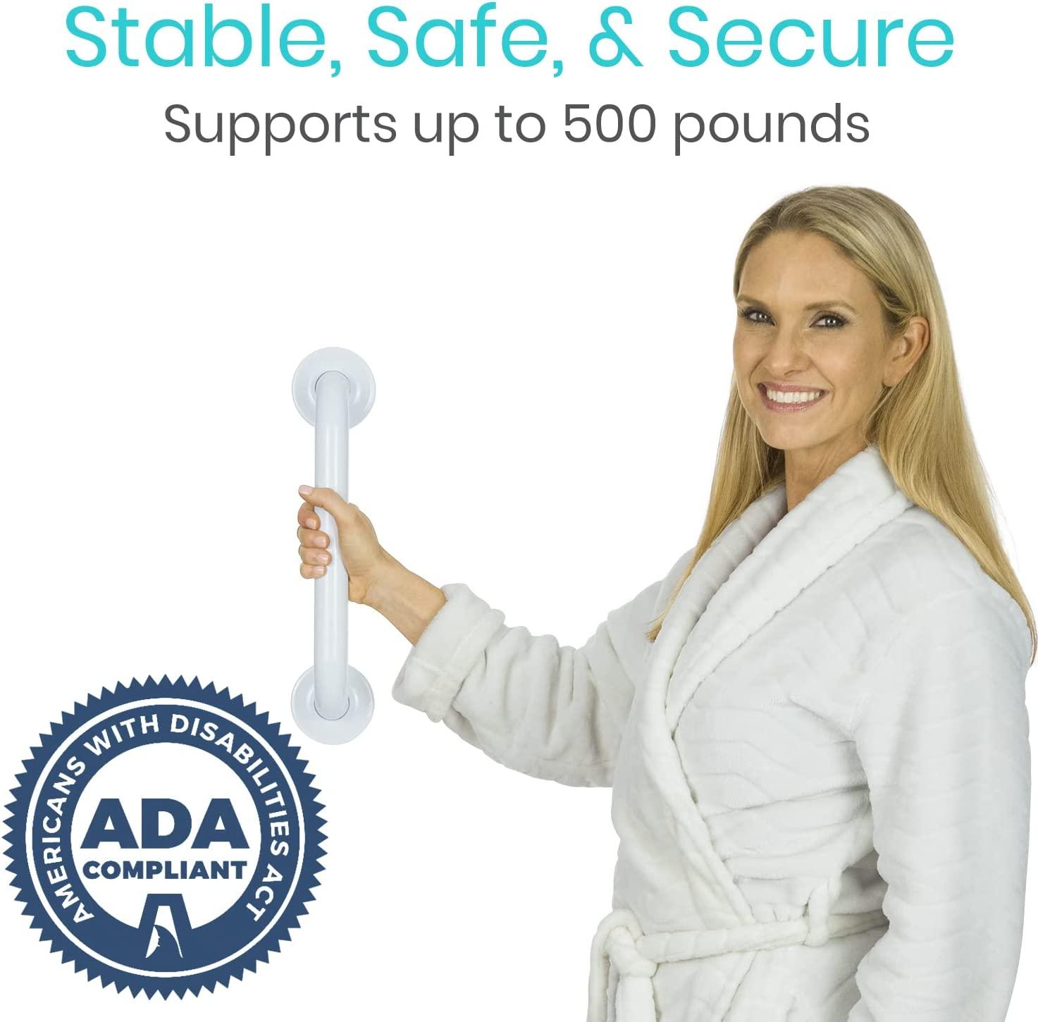 Vive Grab Bar for Bathtubs and Showers - Handicap Bathroom Safety Rail ...