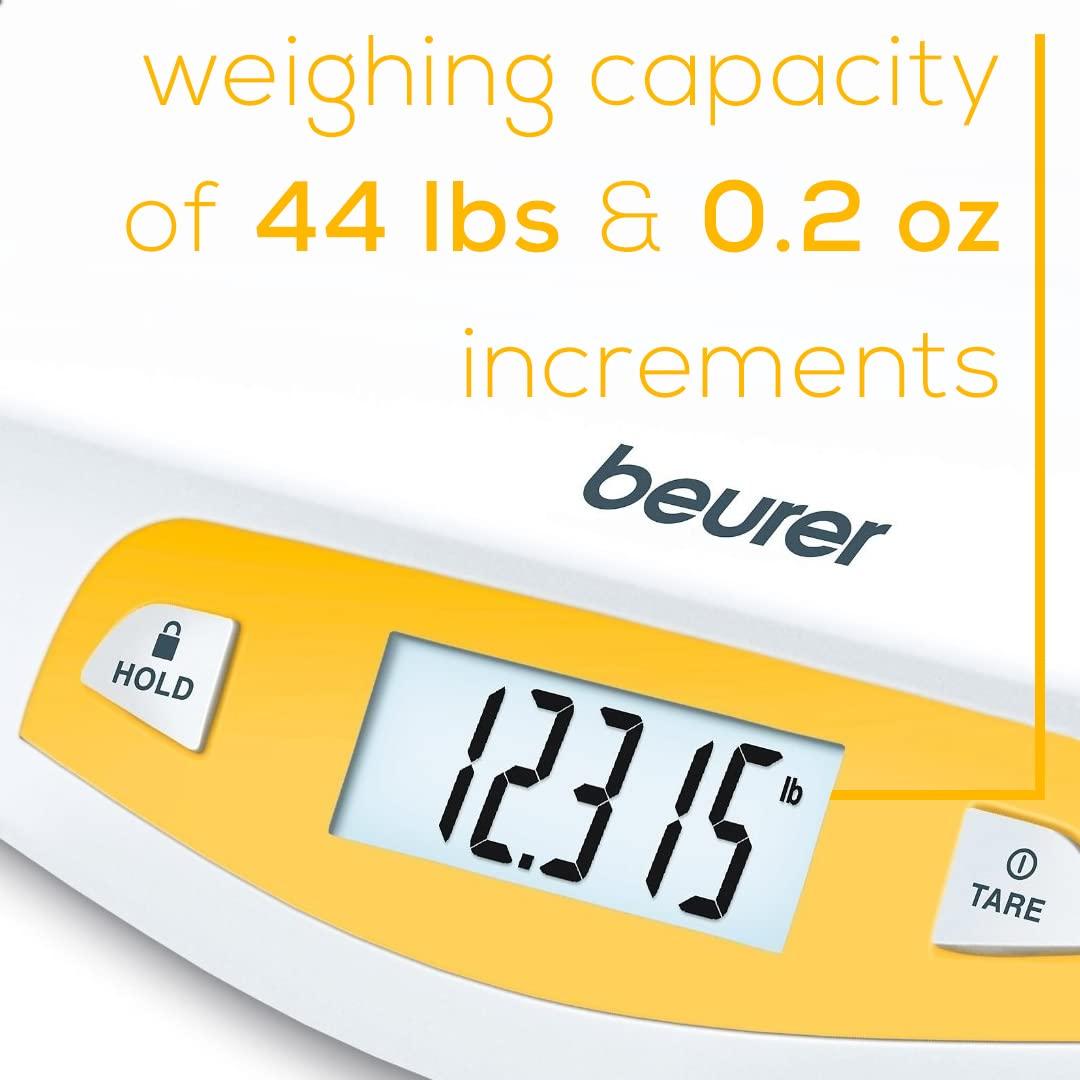 Beurer BY80 Digital Baby Scale - Infant & Pet Scale, Weighs up to 44 ...