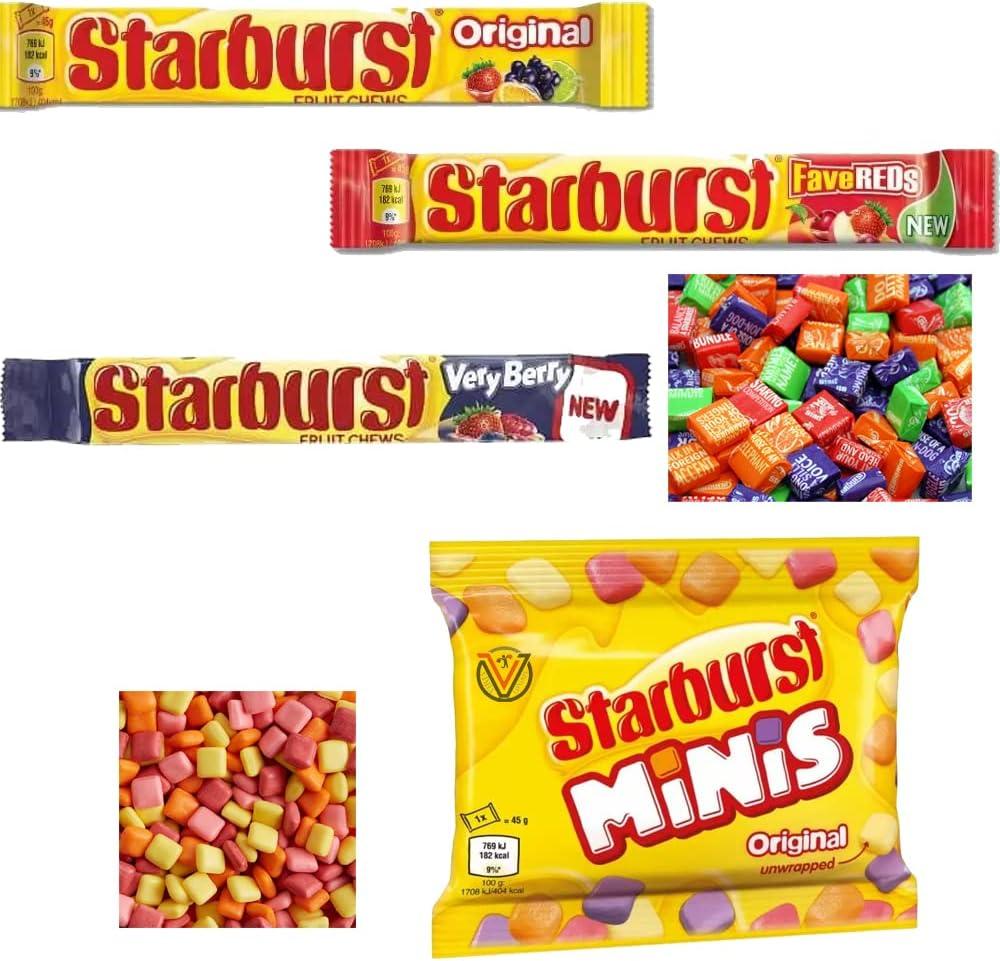 Starburst Original Fave Reds Very Berry Minis Original Fruit Chews 45g ...