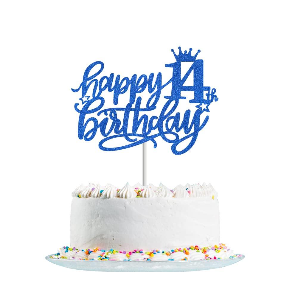 Happy 14th Birthday Cake Topper Rose Gold Glitter for Hello 14 Cheers ...