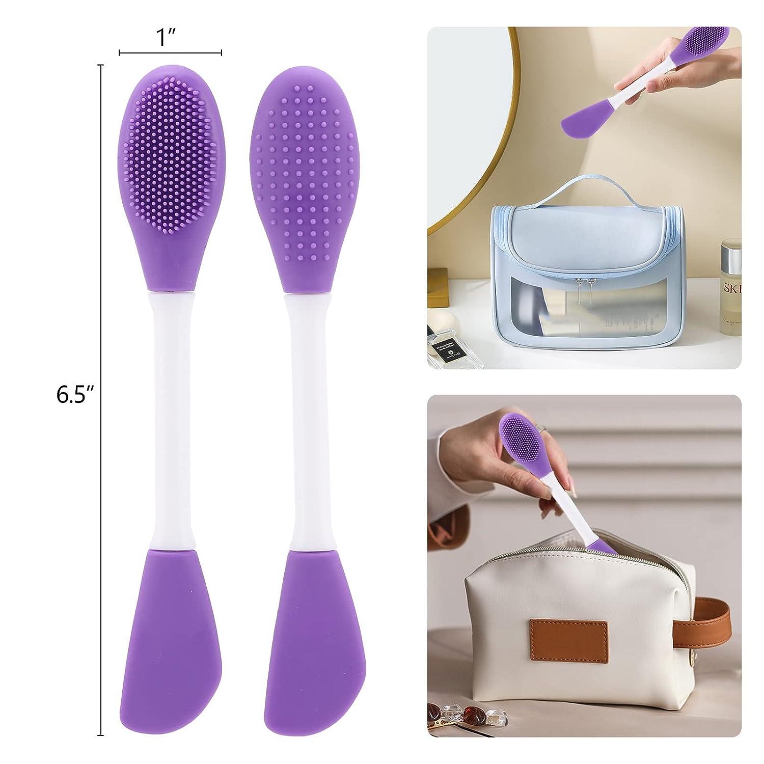 10 Pcs Silicone Face Mask Applicator & Lip Scrub Brush Tool - Double ...