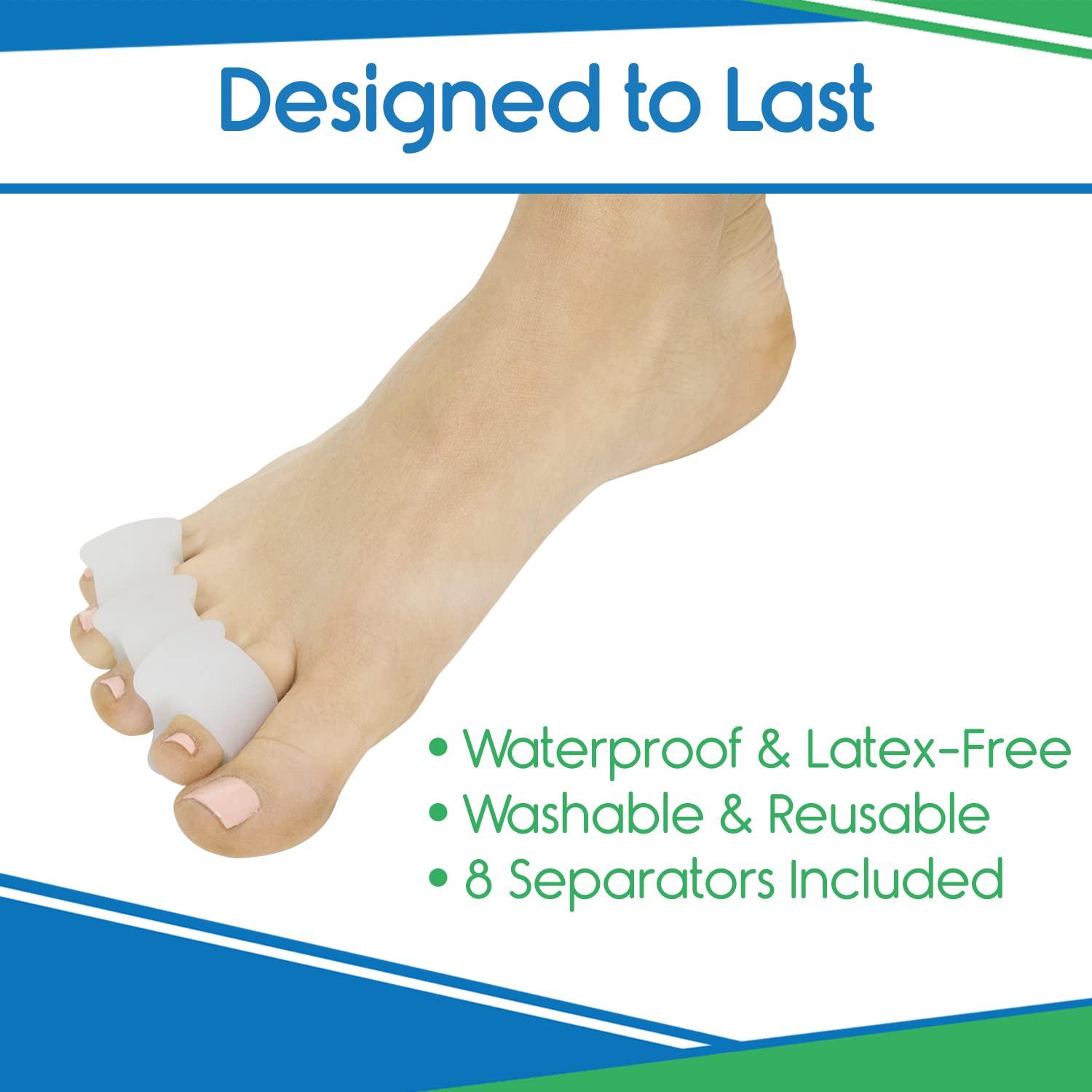 ViveSole Toe Spacers (4 Pack) - Toe Separators for Overlapping Toes ...