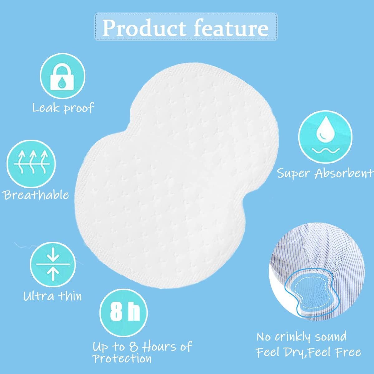 Non-Visible Disposable Armpit Sweat Pads for Women and Men - 40 Pack ...