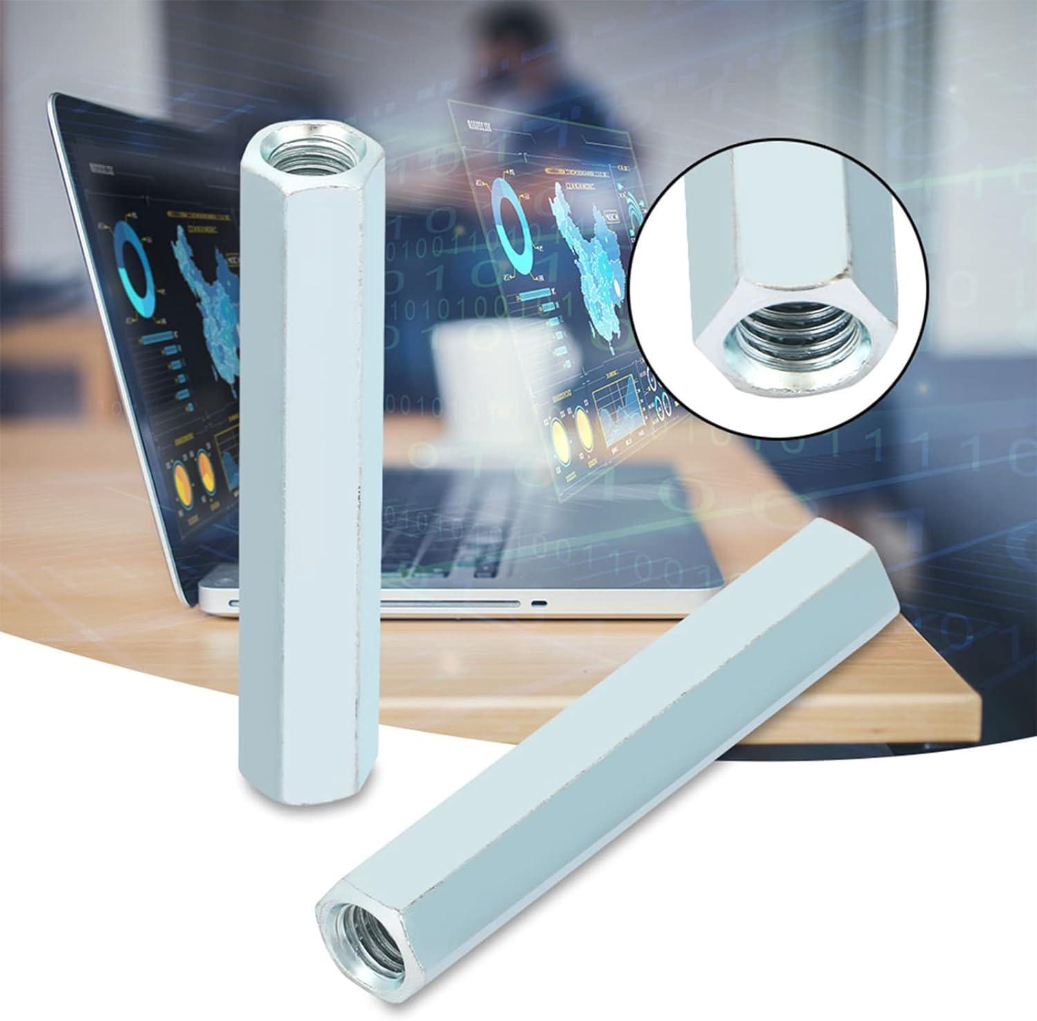 2pcs M8 * 66 Long Rod Nut Hex Hexagonal Sleeve Nut Standoff Threaded ...