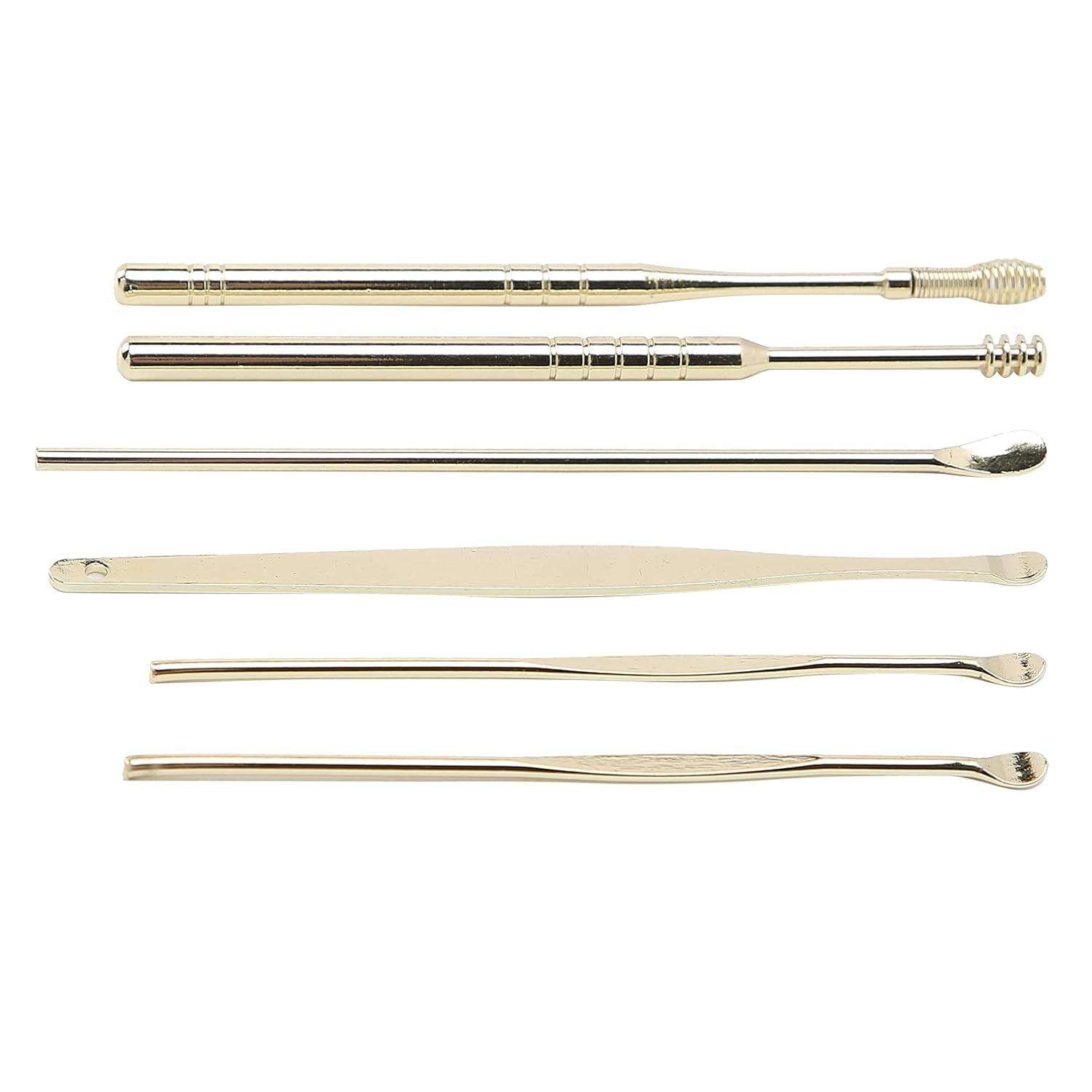 Portable Spiral Ear Wax Removal Tool Set - U Shape Ear Spoon Cleaner ...