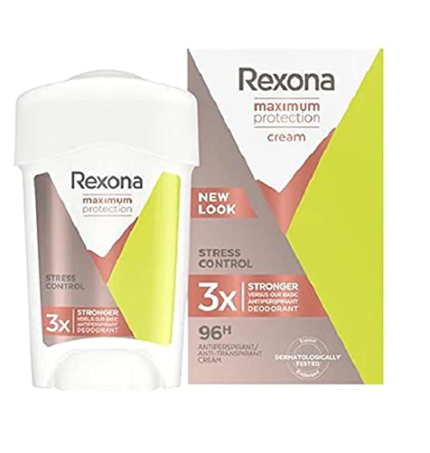 Rexona 3 Pack Antiperspirant Cream Deodorant for Women - Stress Control ...