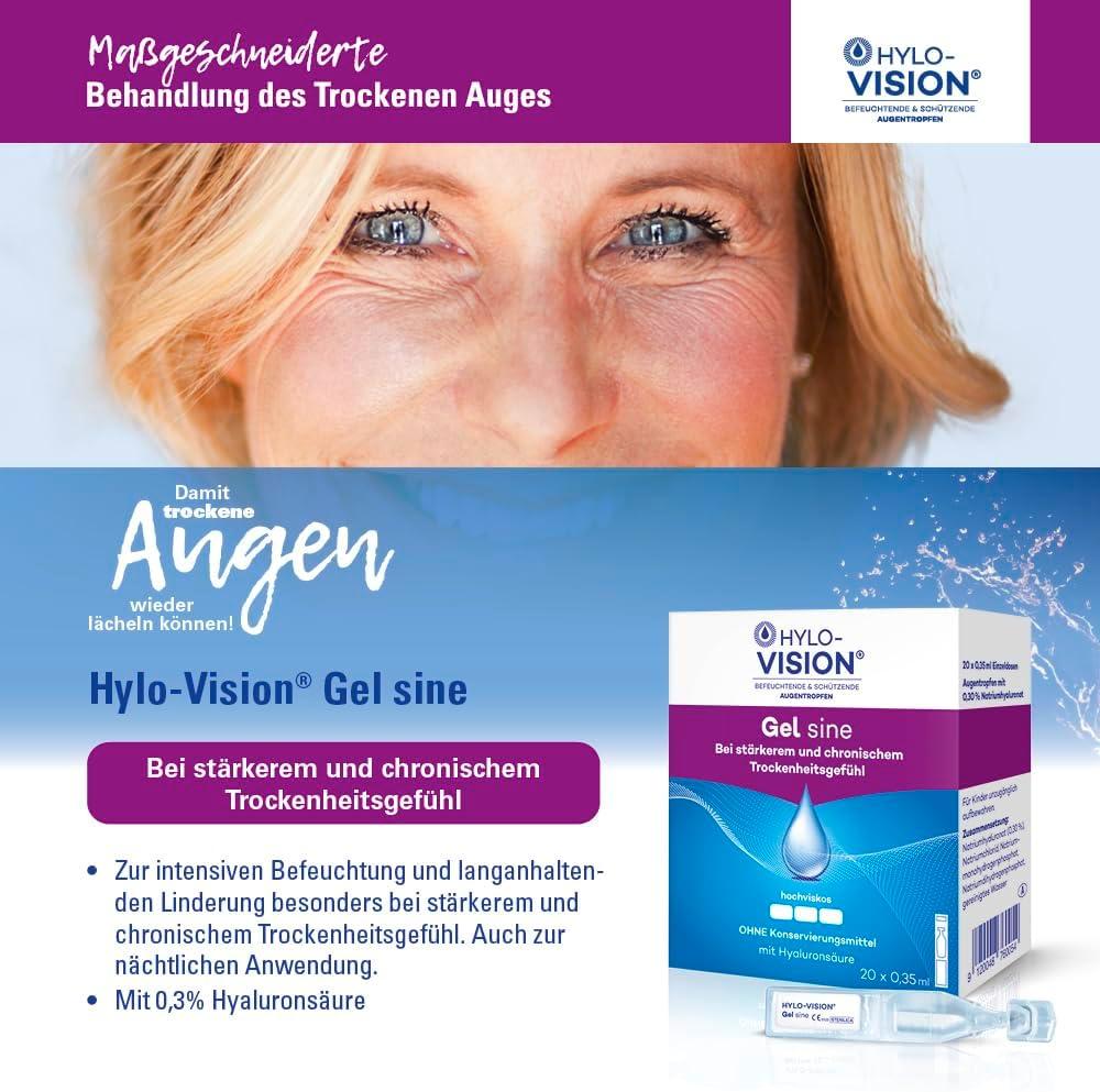 Hylo-Vision Gel Eye Drops | Intensive Moisture for Dry Eyes ...