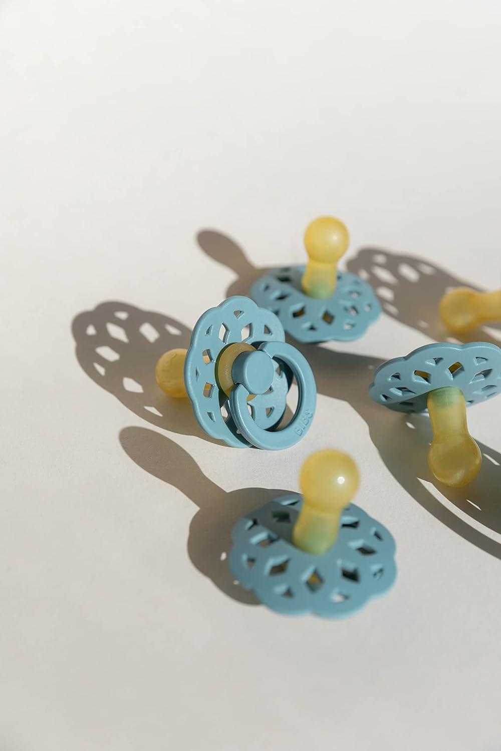 BIBS Boheme Soother 2-Pack. BPA Free Dummy Pacifier Symmetrical Nipple ...