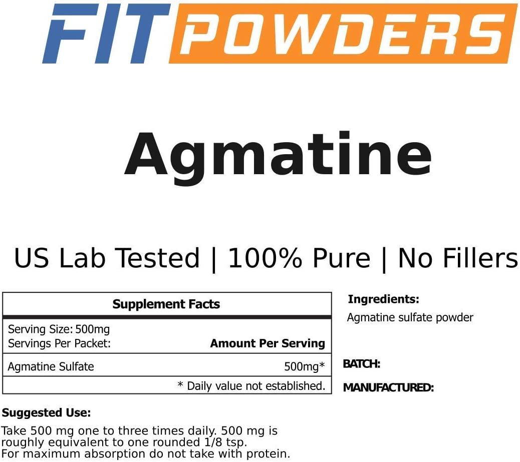 Agmatine Powder Sulfate 100g - 100% Pure Strength and Pump Supplement ...