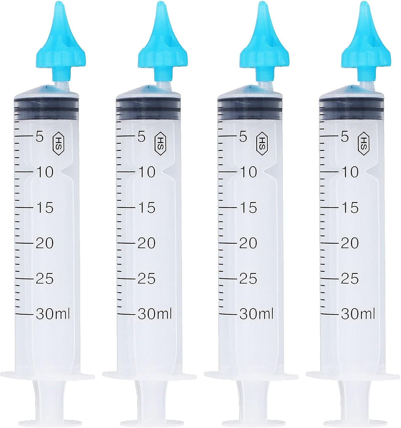 Extended Head Ear Syringe Set - Portable Wax Remover - 20ml & 30ml ...