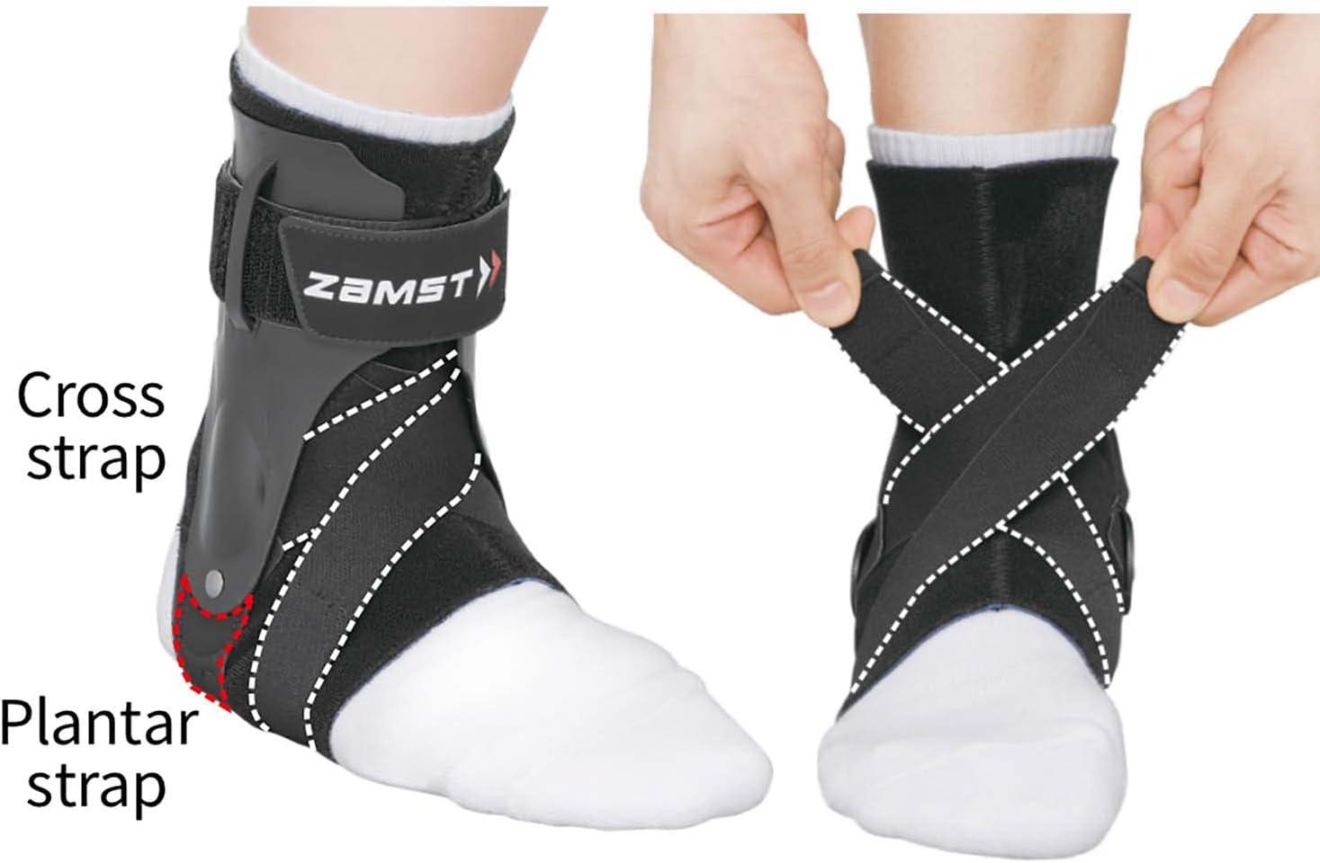 Zamst A2-DX Sports Ankle Brace for High Ankle Sprains - Size Medium, Left Black | Buy Now with ...