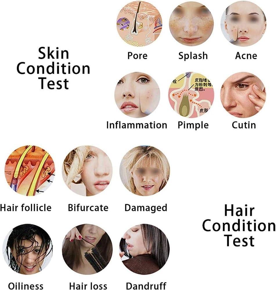 Hair Tester & Skin Detector 5-200X HD Analyzer for Hair Follicle & Skin ...
