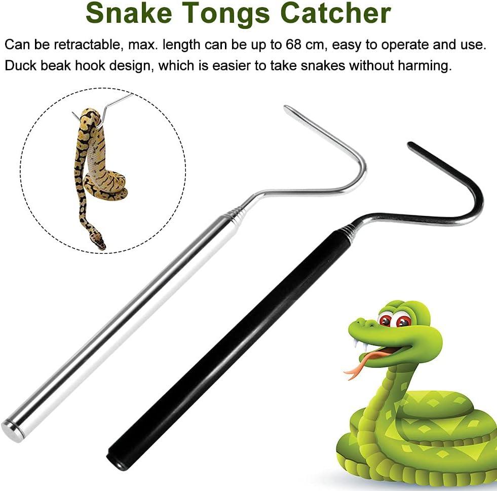 Jiakalamo Collapsible Snake Hook Stainless Steel Retractable Reptile ...