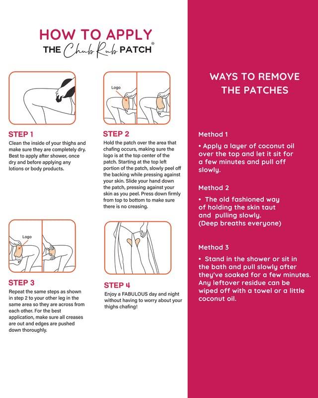 Chub Rub Patch Anti Chafing Friction Tape Patches for Thighs - 3 Pair ...