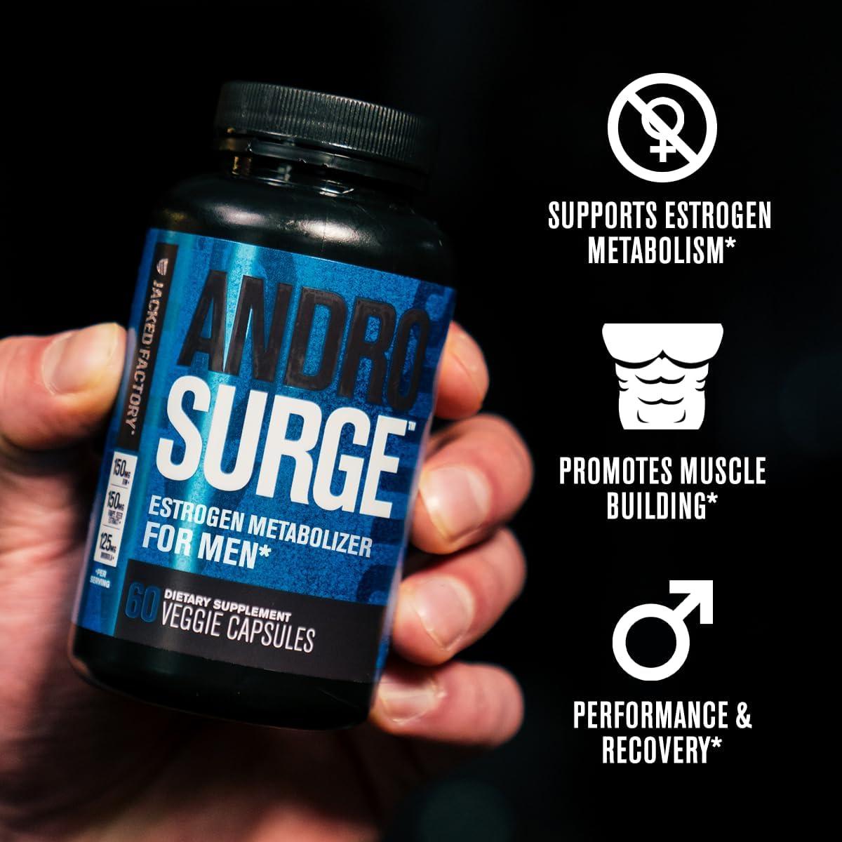 Jacked Factory Androsurge Estrogen Blocker & Testosterone Booster for ...