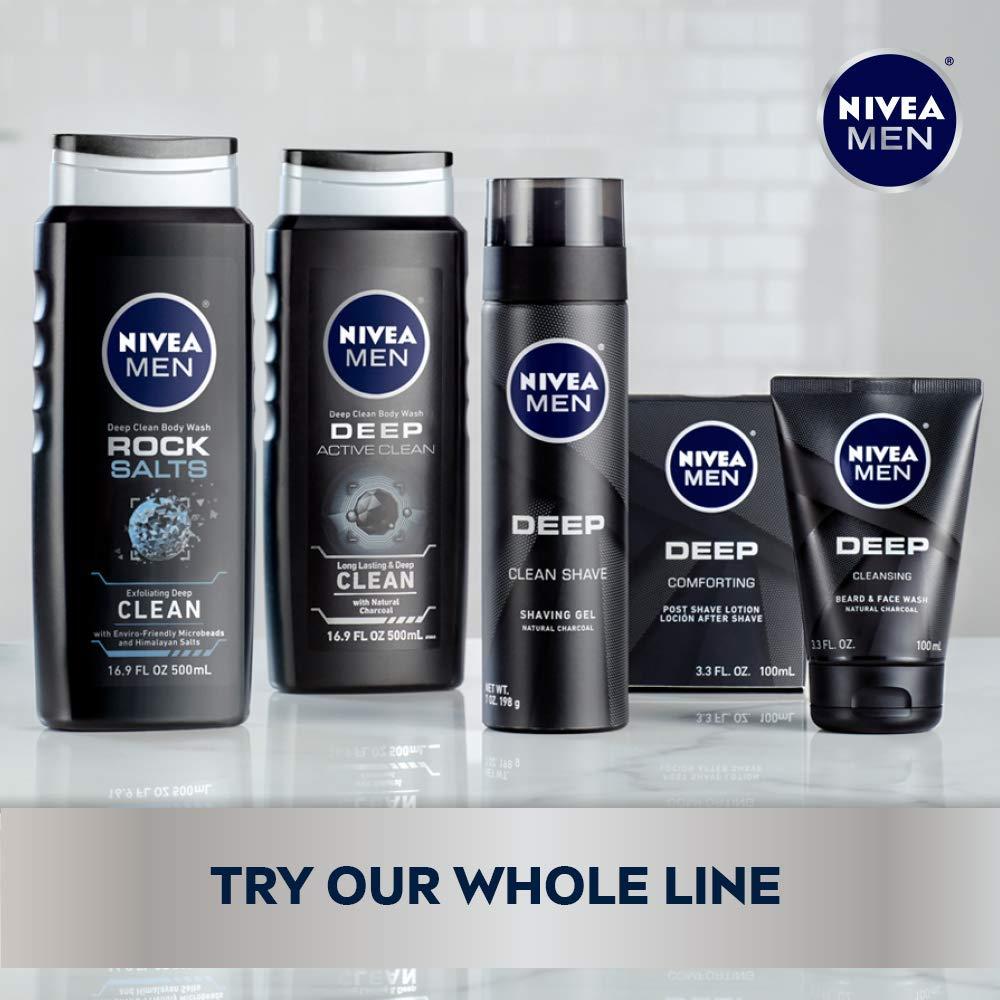 NIVEA MEN Deep Clean Rock Salts Body Wash - Exfoliating 3 Pack (16.9 Fl ...
