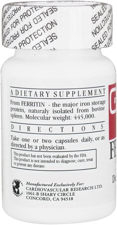 Cardiovascular Research Ferritin 5 mg - 60 Capsules | Boost Iron Levels ...