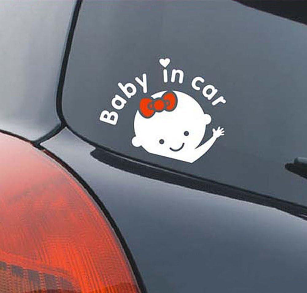 Baby on Board Car Decal Sticker - 2X Girl Sticker for Safety & Cute ...