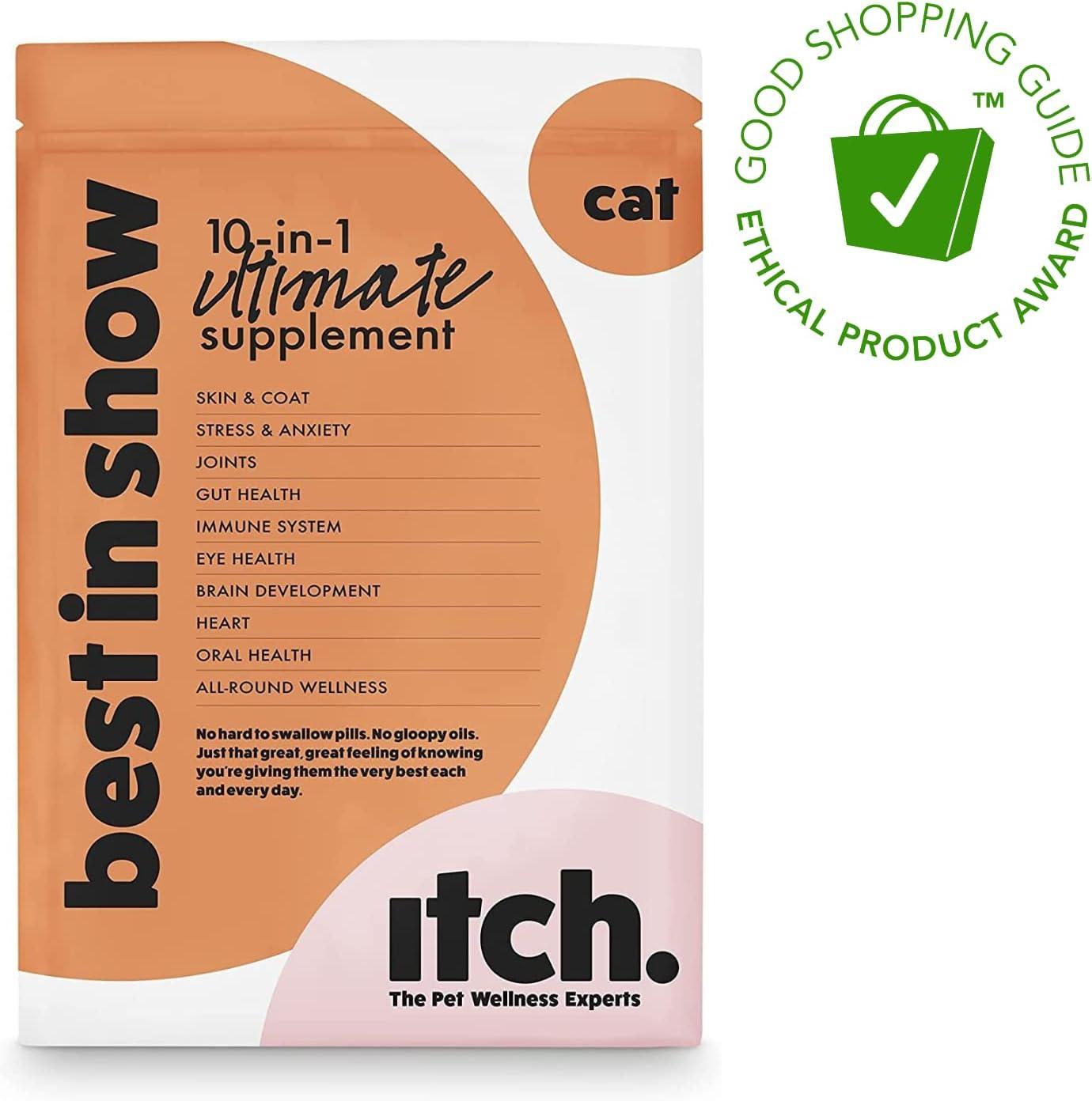 Itch Cat Multivitamin Powder Supplement Best In Show Jumbo Pack (120g ...