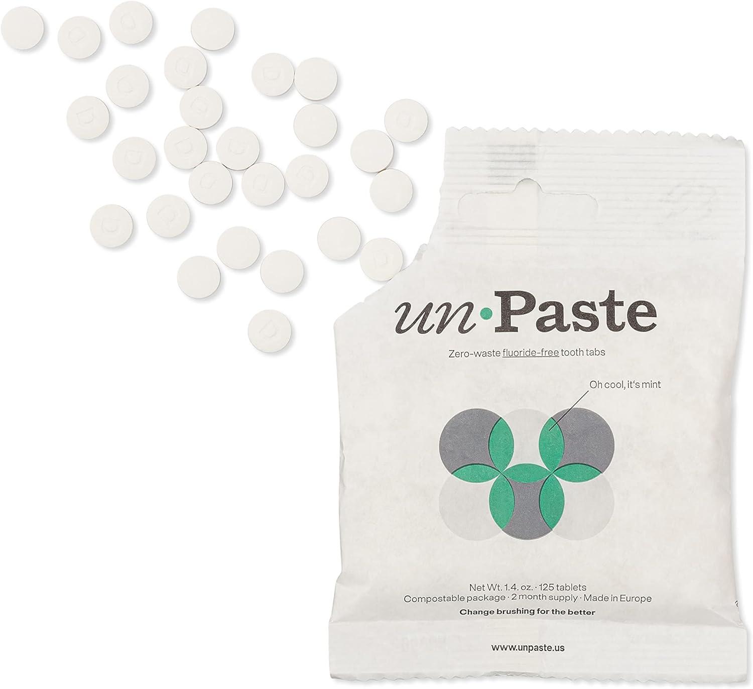 Unpaste Mint Tooth Tablets | Fluoride-Free, Gluten-Free, Vegan | Eco ...