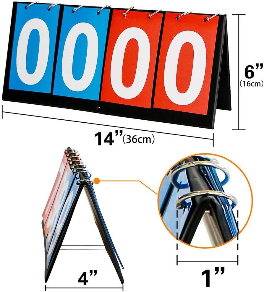 APORO Portable Table Top Scoreboard Flipper - Multi Sports Score Flip ...