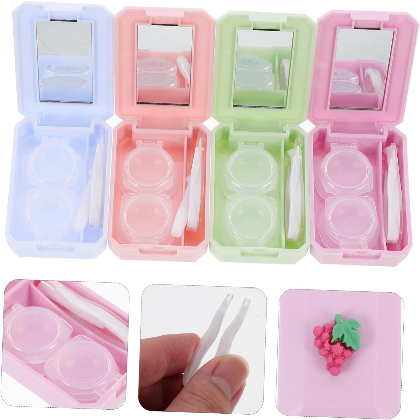 JECOMPRIS 12 Pack Contact Lens Containers - Durable Plastic Storage ...