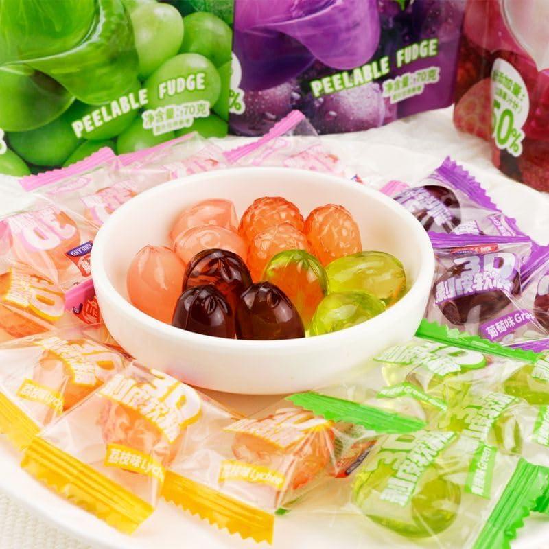 Assorted Mango Flavor Soft Candy Peelable Fruit Fudge white peach ...