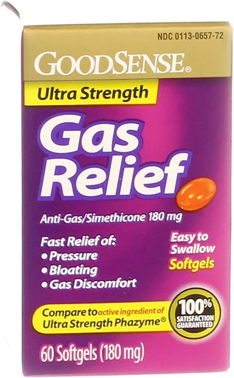 Gas Relief Ultra Strength Softgels - Fast Gas Relief with Powerful ...