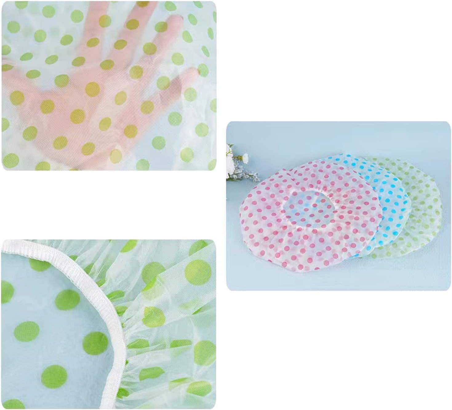 Luoshapucy Waterproof Shower Hood Set - 4 Reusable Plastic Shower Caps ...