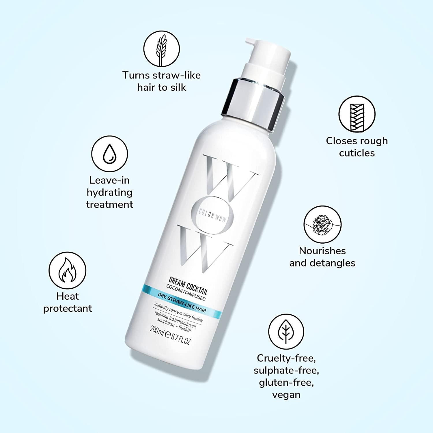 Color Wow Dream Cocktail Coconut-Infused Leave-In Conditioner for Silky ...