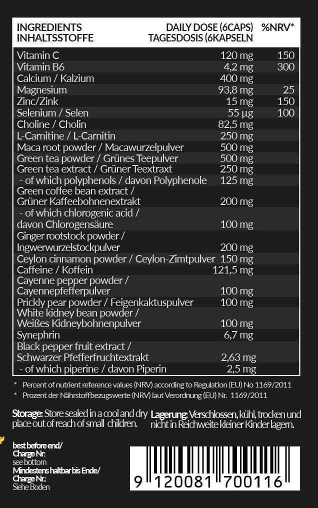 BODYS PERFECT Capsules for Men - 120 Capsules with 20 Powerful ...