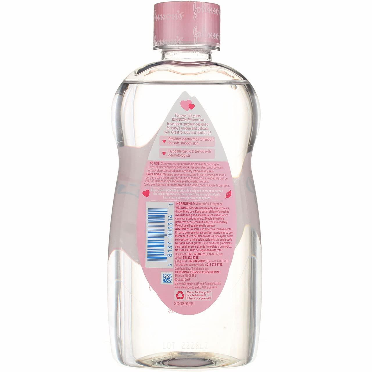 Johnson & Johnson Baby Oil Original 14 Ounce (Pack of 5)