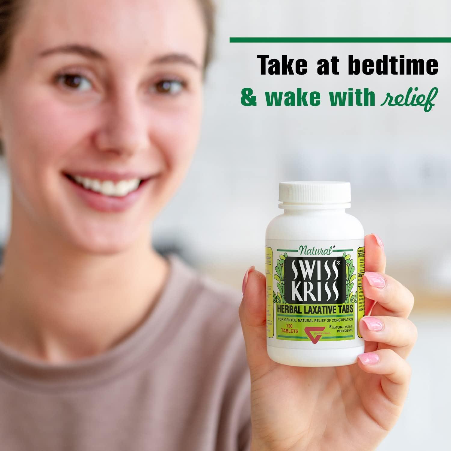Swiss Kriss Herbal Laxative Tablets - Gentle & Natural Constipation ...