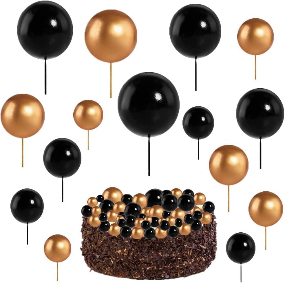 24 Pack Balls Cake Topper Round Ball Cake Topper Mini Balloon Cake ...