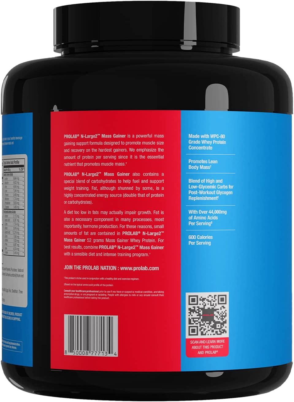 ProLab N-Large2 Mass Gainer - Powerful Muscle Growth and Recovery ...