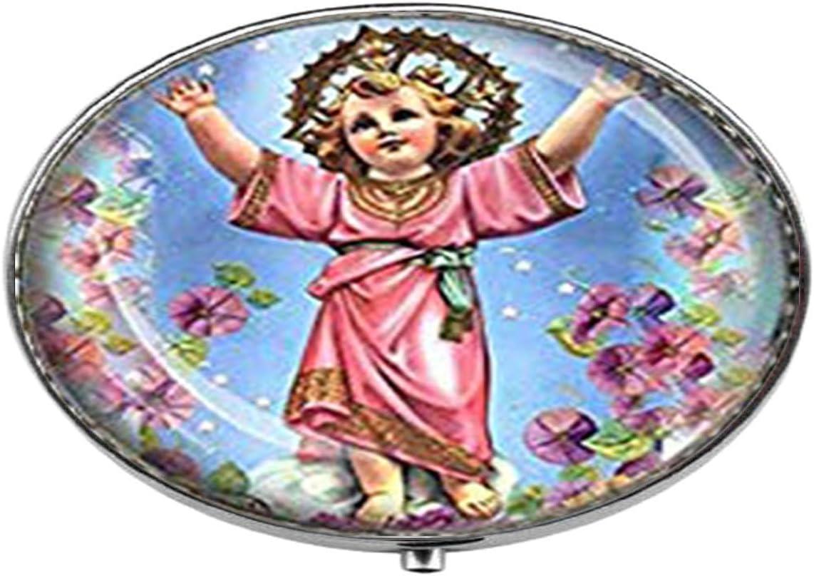 Shop Divine Child Jesus Catholic Medal & Glass Art Pill Box - Christian ...
