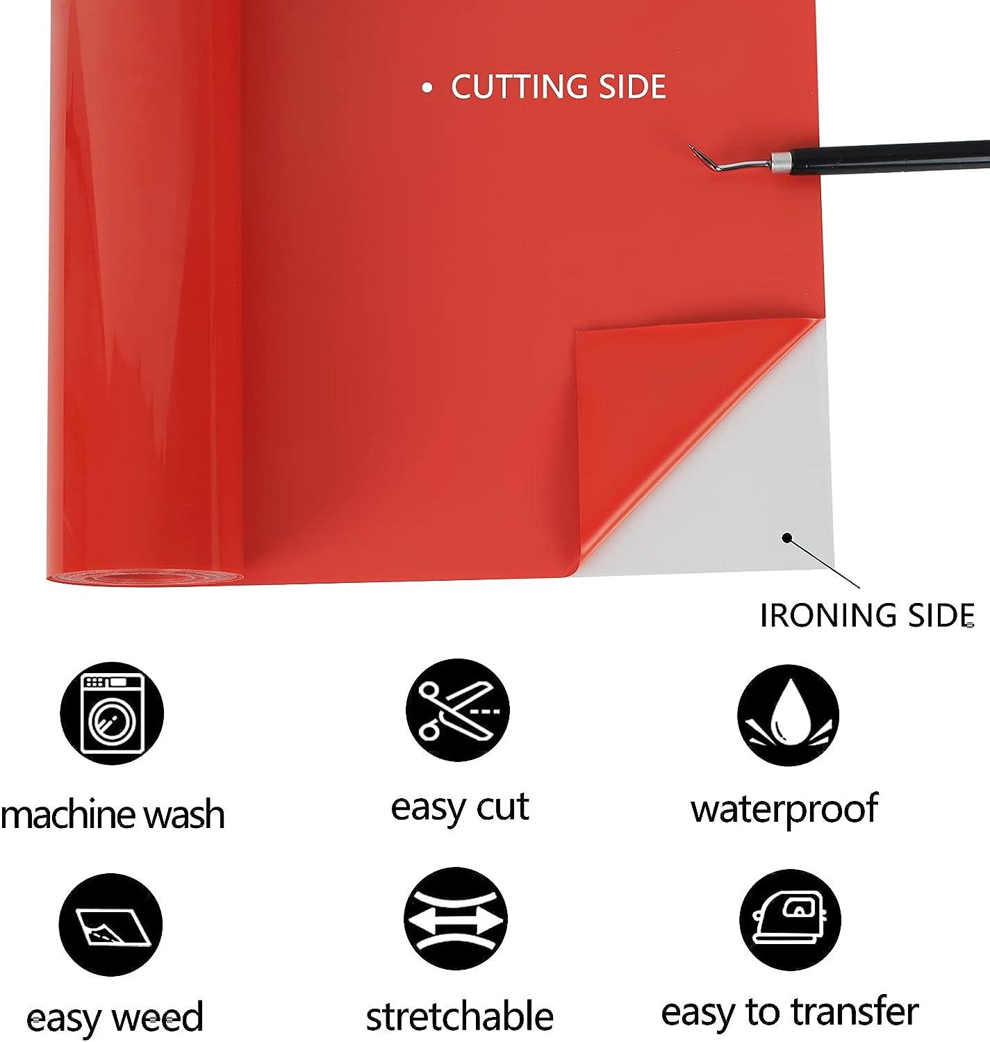 Red Heat Transfer Vinyl 12 x 8ft - TUMIYA Glossy Red HTV for T-Shirt ...