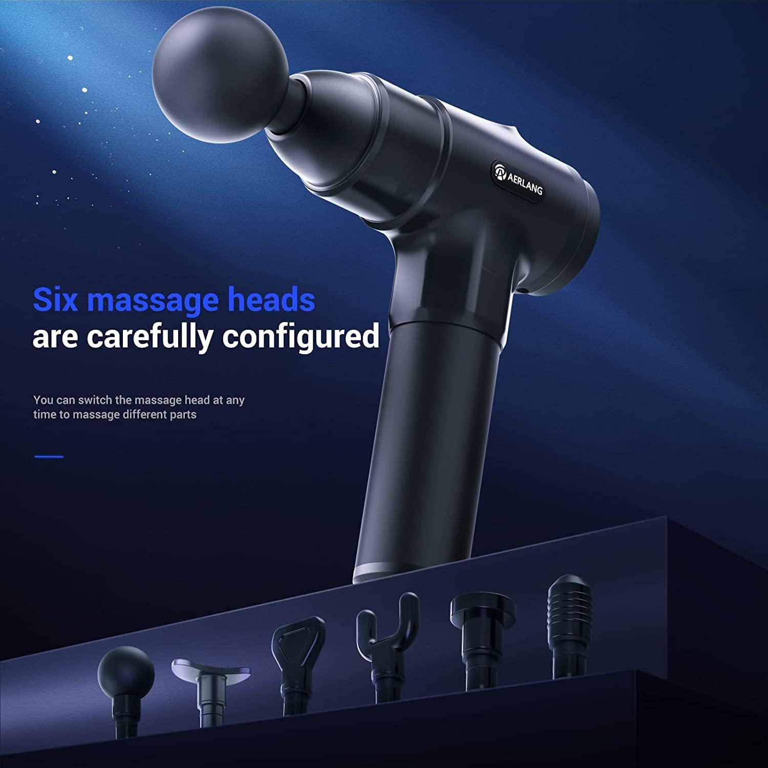 AERLANG Massage Gun - Portable Deep Tissue Massager for Back and Neck ...