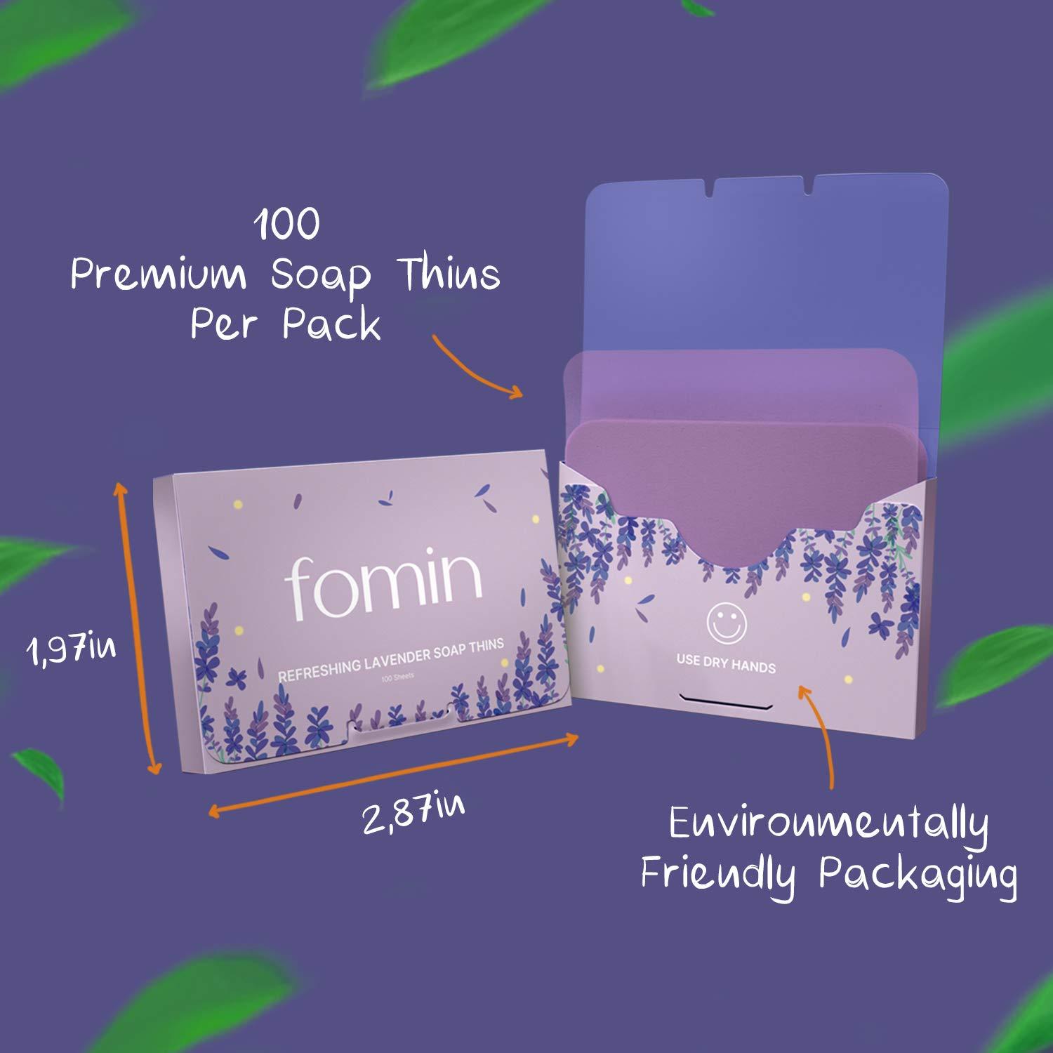 FOMIN Antibacterial Soap Sheets - Portable Travel Soap Variety Pack (3 ...