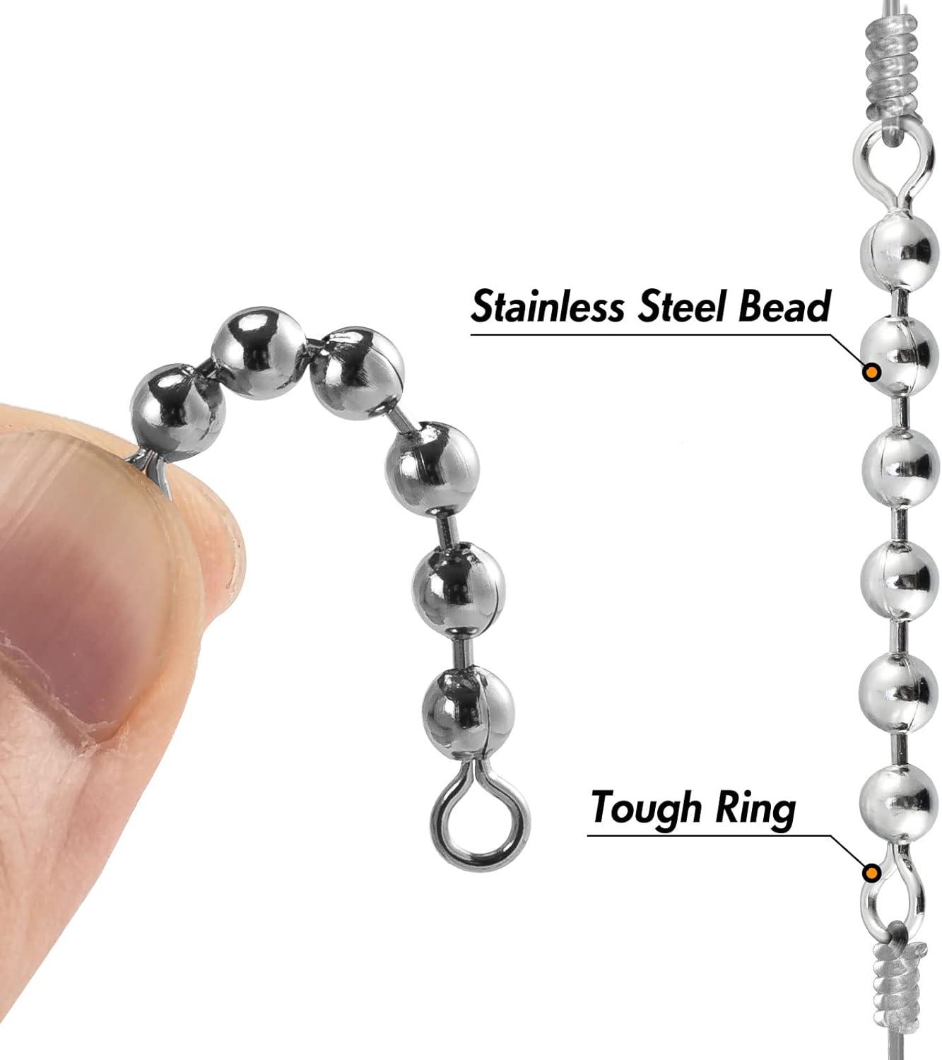 Alwonder 50 Pack Bead Chain Swivels - High Speed Catfish Fishing ...