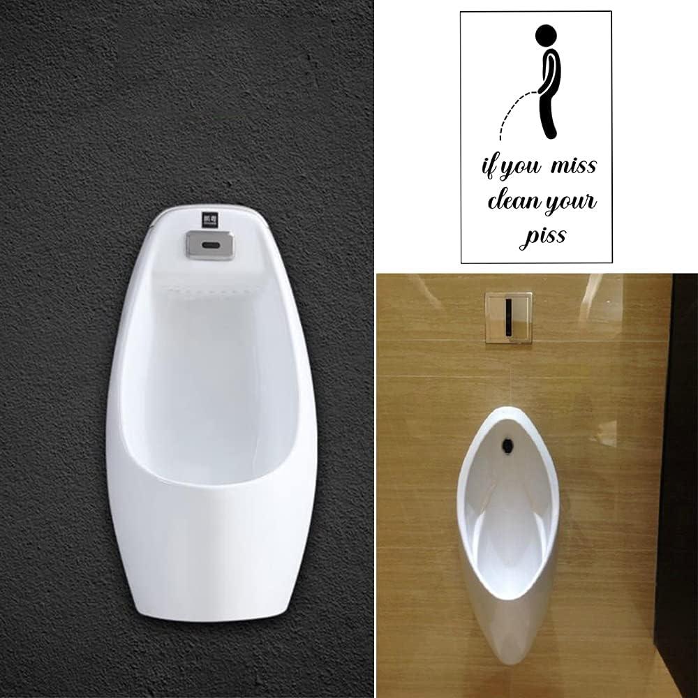 3 Pcs Funny Toilet Stickers - Waterproof Vinyl Wall Art Quote Decals ...