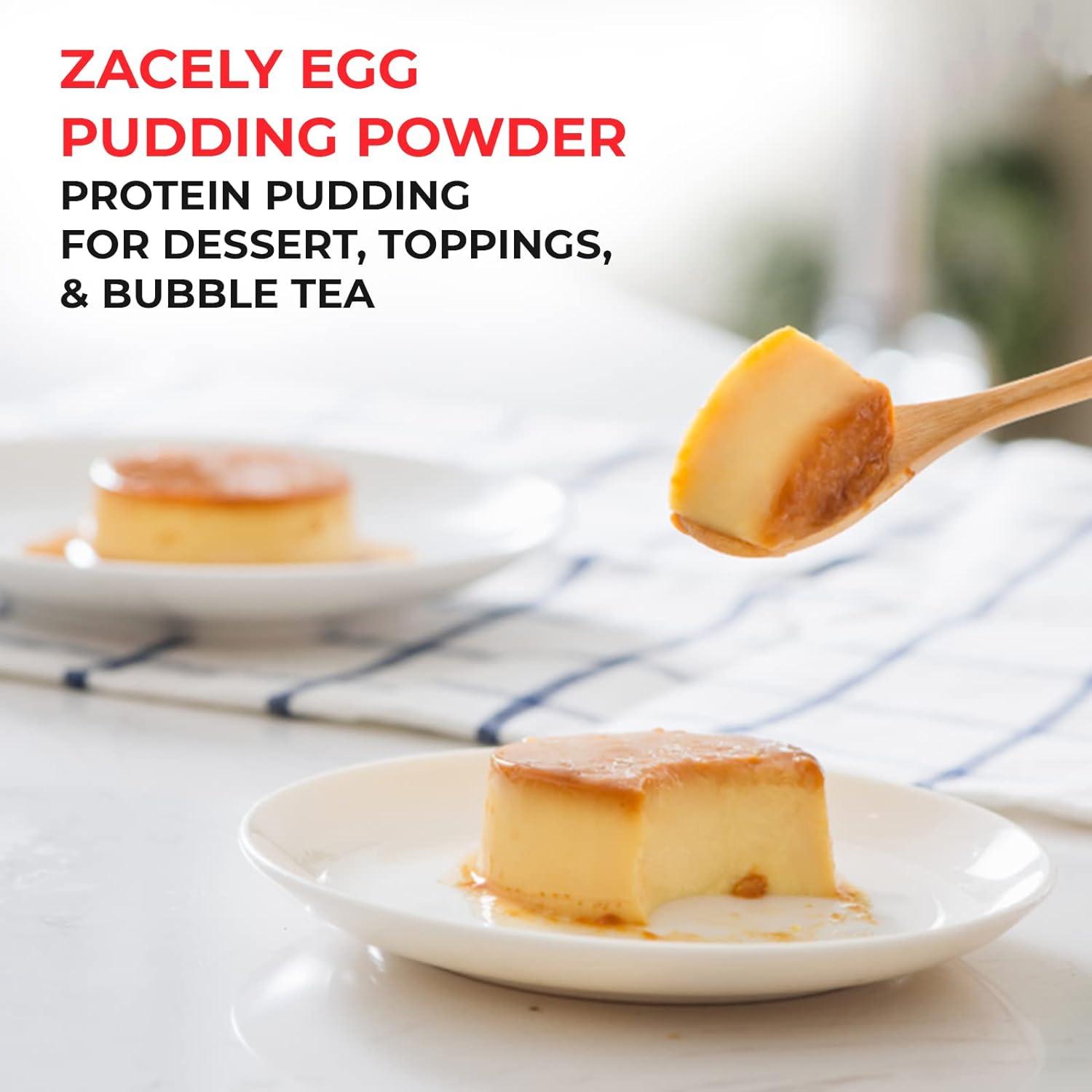 Zacely Egg Pudding Powder - Protein Pudding for Dessert Toppings ...