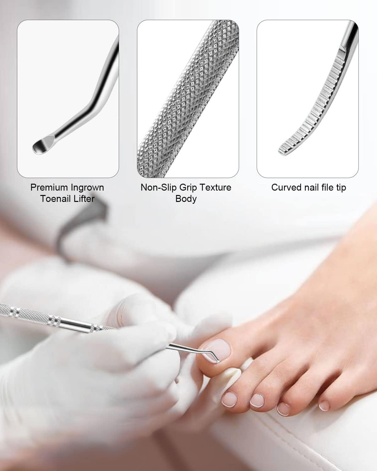BEZOX Ingrown Toenail File Lifter Set Podiatrist Preferred Treatment Tool